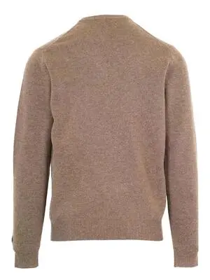 MC2 SAINT BARTH Logo-embroidered Crew-neck Sweater - Brown