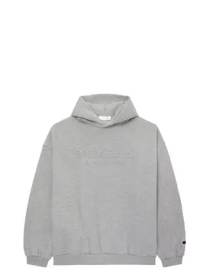 Fear Of God Logo-embossed Hoodie - Grey