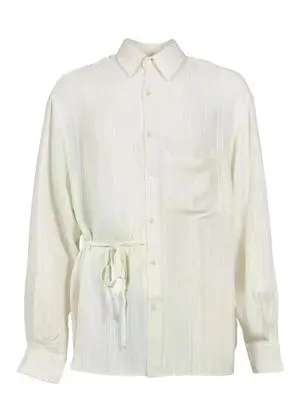 CMMN SWDN Kali Stripe-pattern Shirt - White