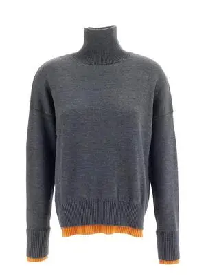 Plan C Turtleneck Merino-wool Sweater Grey