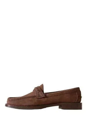 Hereu Borada Bordon Square-toe Loafers - Brown