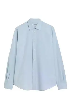 JIL SANDER Fil-à-fil Cotton Shirt - Blue