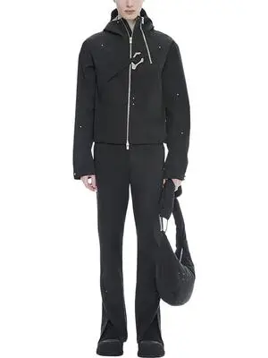 HELIOT EMIL Moire Trousers - Black