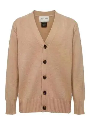 AMARANTO Distressed V-neck Cardigan