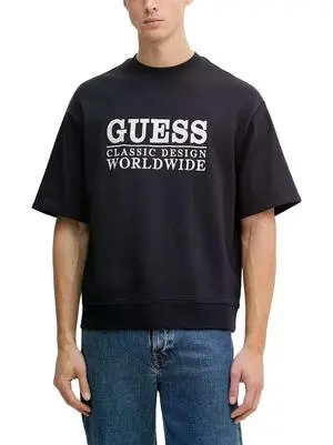 Guess Logo-embroidered T-shirt - Black