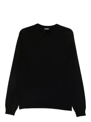 CENERE GB Crew-neck Long-sleeve Sweater - Black