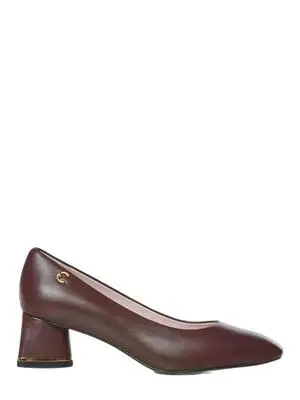 COCCINELLE C-everyday Logo-plaque Block-heel Pumps - Red