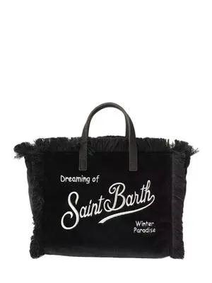 MC2 SAINT BARTH Logo-embroidered Fringed Tote Bag