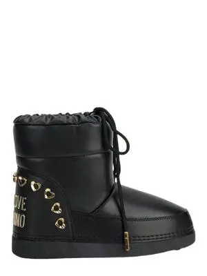 Moschino Heart-embellished Mountain Boots - Black