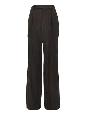 SAINT LAURENT Pinstriped Crepe Pants