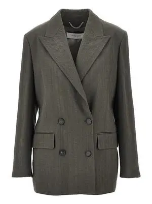 GOLDEN GOOSE 'laureen' Double-breasted Jacket Khaki