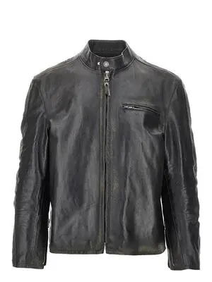 GOLDEN GOOSE Leather Biker Jacket Man