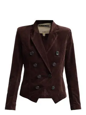 L'Agence Emerson Double-breasted Blazer - Dark Java