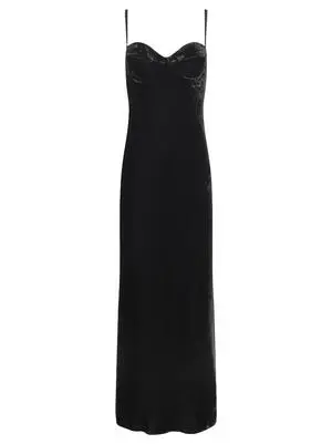L'Agence Sayla Bias-cut Maxi Dress - Black