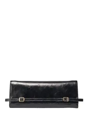 Simkhai River East West Moto Leather Clutch - Black