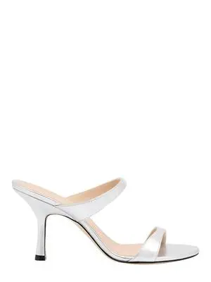 STUART WEITZMAN Nudist 85mm Leather Sandals Silver
