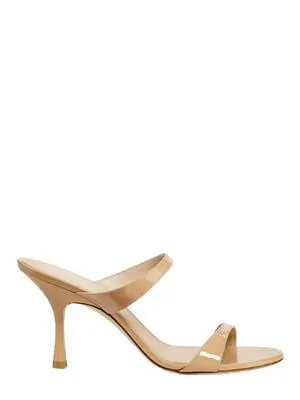 STUART WEITZMAN Nudist 85mm Slide Sandals Adobe