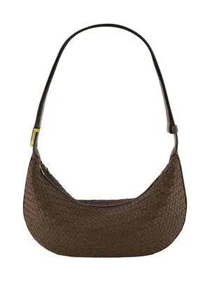 Vince Eris Small Woven Leather Hobo Bag - Date