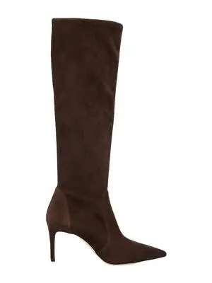 STUART WEITZMAN Power 75 75mm Suede Boots - Midnight Espresso