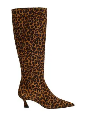 STUART WEITZMAN Vinnie 50mm -print Suede Knee-high Boots - Leopard