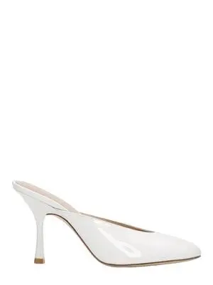 STUART WEITZMAN Madison 85mm Patent Leather Mules - Blanco