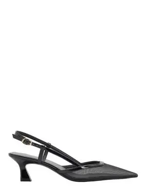 STUART WEITZMAN Vinnie 50mm Mesh Kitten-heel Slingback Pumps