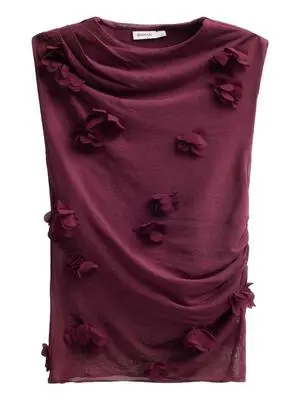 SIMKHAI Tessa Floral Appliqué Top