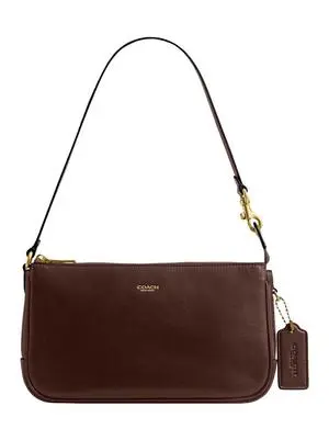 COACH Plaza Leather Shoulder Bag - Maple