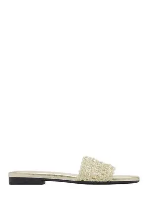 Rag & Bone Ellie Woven Strap Slides Gold