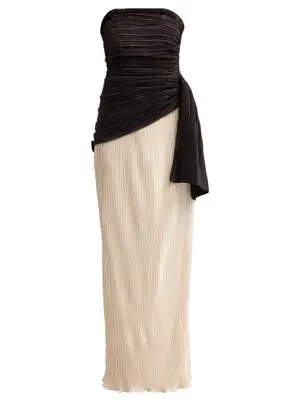 Simkhai Laia Colorblocked Bustier Maxi Dress - Black Multi
