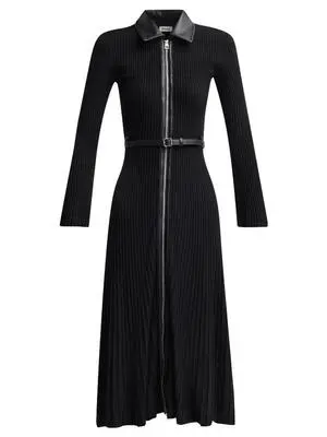 Simkhai Ismelle Pleated Midi Dress - Black