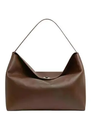 Christopher Esber Turnlock Grande Leather Shoulder Bag - Brown