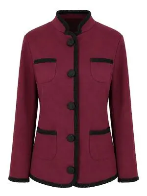 CONQUISTA Contrast-trim Four-pocket Jacket - Red