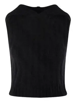 RICK OWENS Ribbed-knit Hooded Top