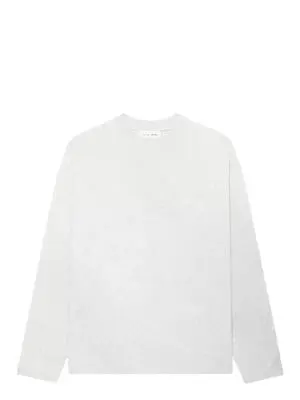 ESSENTIALS Logo-print Long-sleeve T-shirt - Grey