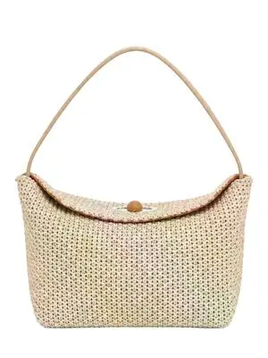 CHRISTOPHER ESBER Mini Turnlock Raffia Tote Bag