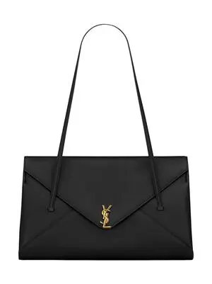Saint Laurent Simone Medium In Soft Leather - Black