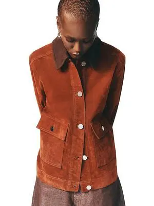 ALIGNE Flock Cotton Stretch Jacket - Bark