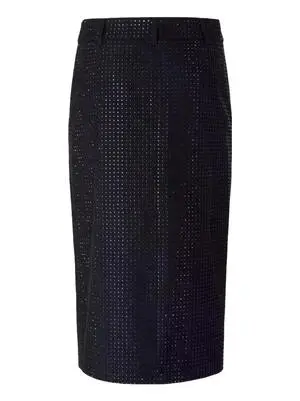 PINKO Rhinestone-embellished Wrap Midi Skirt