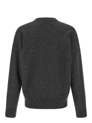 LARMERI STUDIO Dropped-shoulder Crew-neck Sweater - Grey