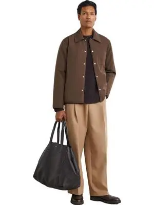 REISS Raider Lightly-padded Patch-pocket Overshirt - Brown
