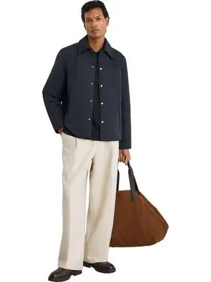 REISS Raider Lightly-padded Patch-pocket Overshirt Navy