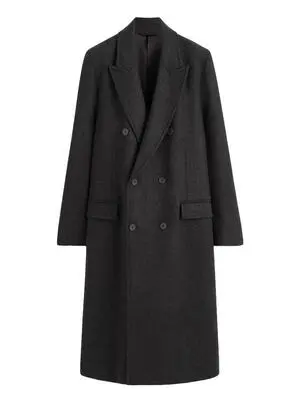 COS Double-breasted Wool-blend Long Coat