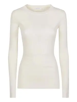 Patrizia Pepe Ribbed Long Sleeve Knitted Sweater - No