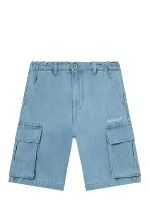 Off-White Cargo-pocket Shorts - Medium Blue
