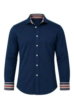 KOY CLOTHING Navy Piqué Shirt