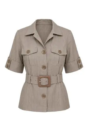 CONQUISTA Belted Utility Jacket