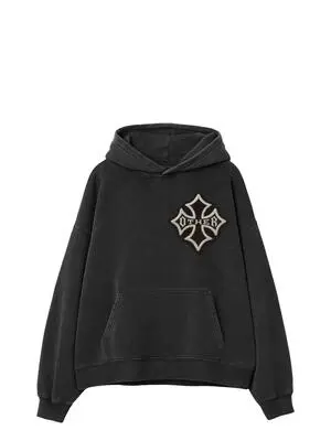 OTHER UK Icon Patch Vintage Issue Oversized Hoodie Vintage - Black