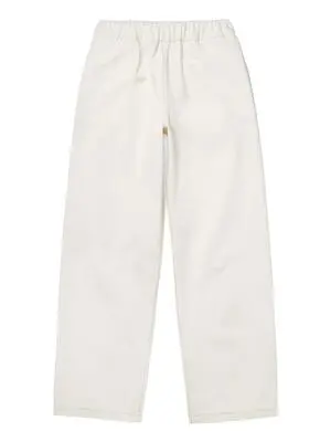 HEIDI STUTT Straight-leg Cotton-canvas Trousers - White