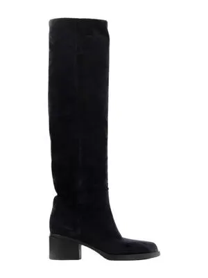 Elena Iachi Square-toe Suede Knee-high Boots - Blue